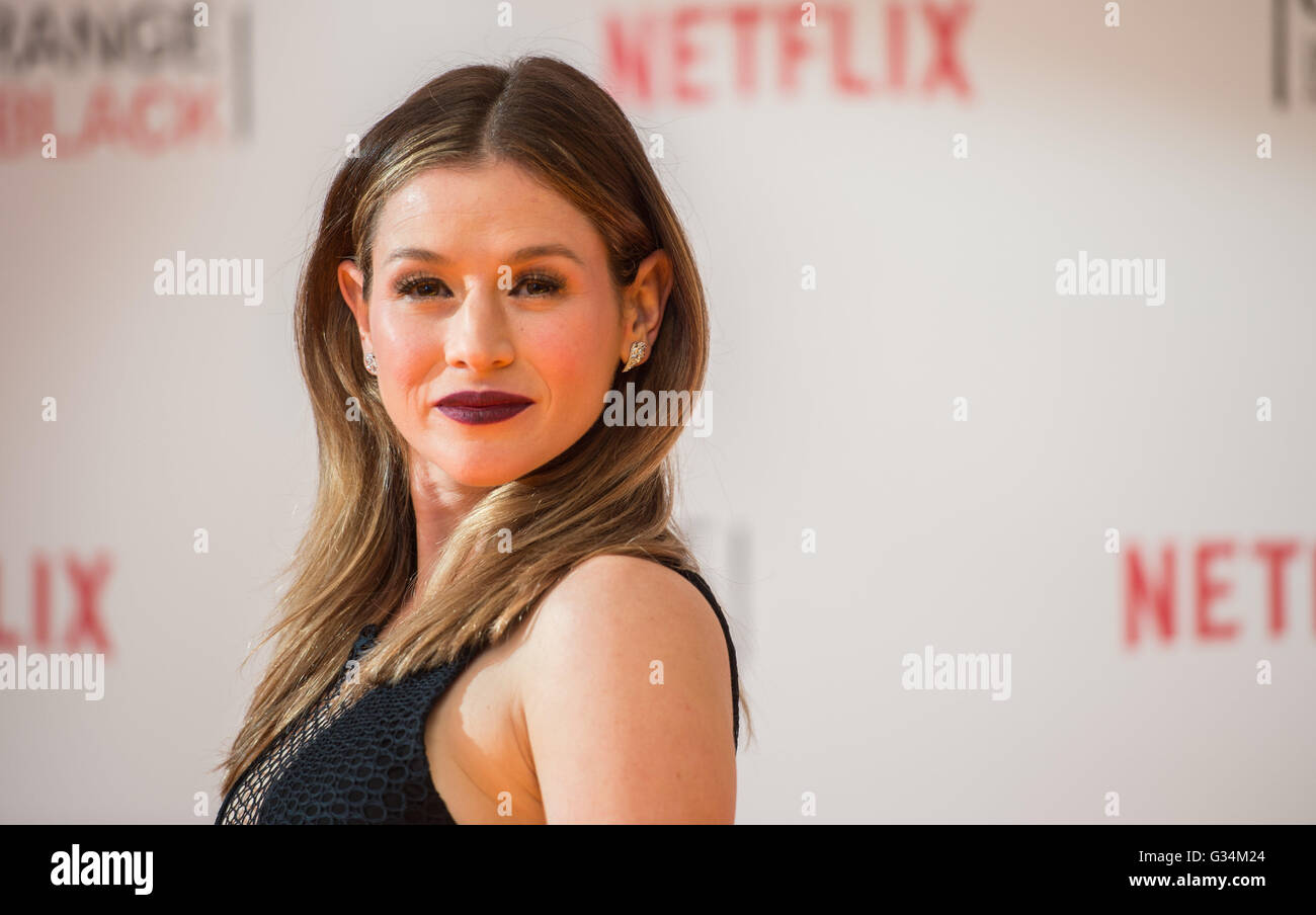 Berlin, Germany. 7th June, 2016. Actress Yael Stone, who plays the part ...