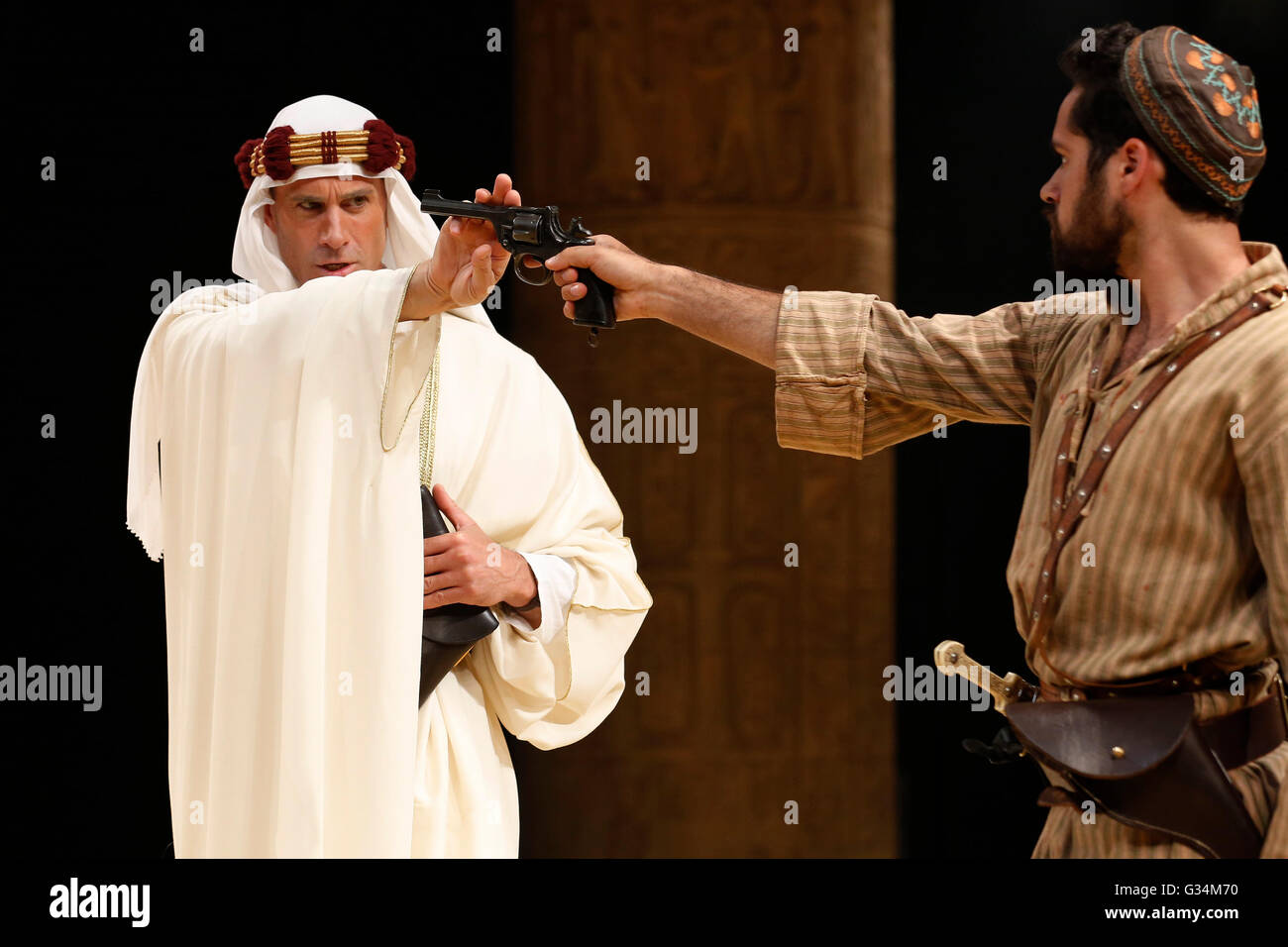 Chichester, UK. 7th June, 2016. Joseph Fiennes (L) performs as T.E ...