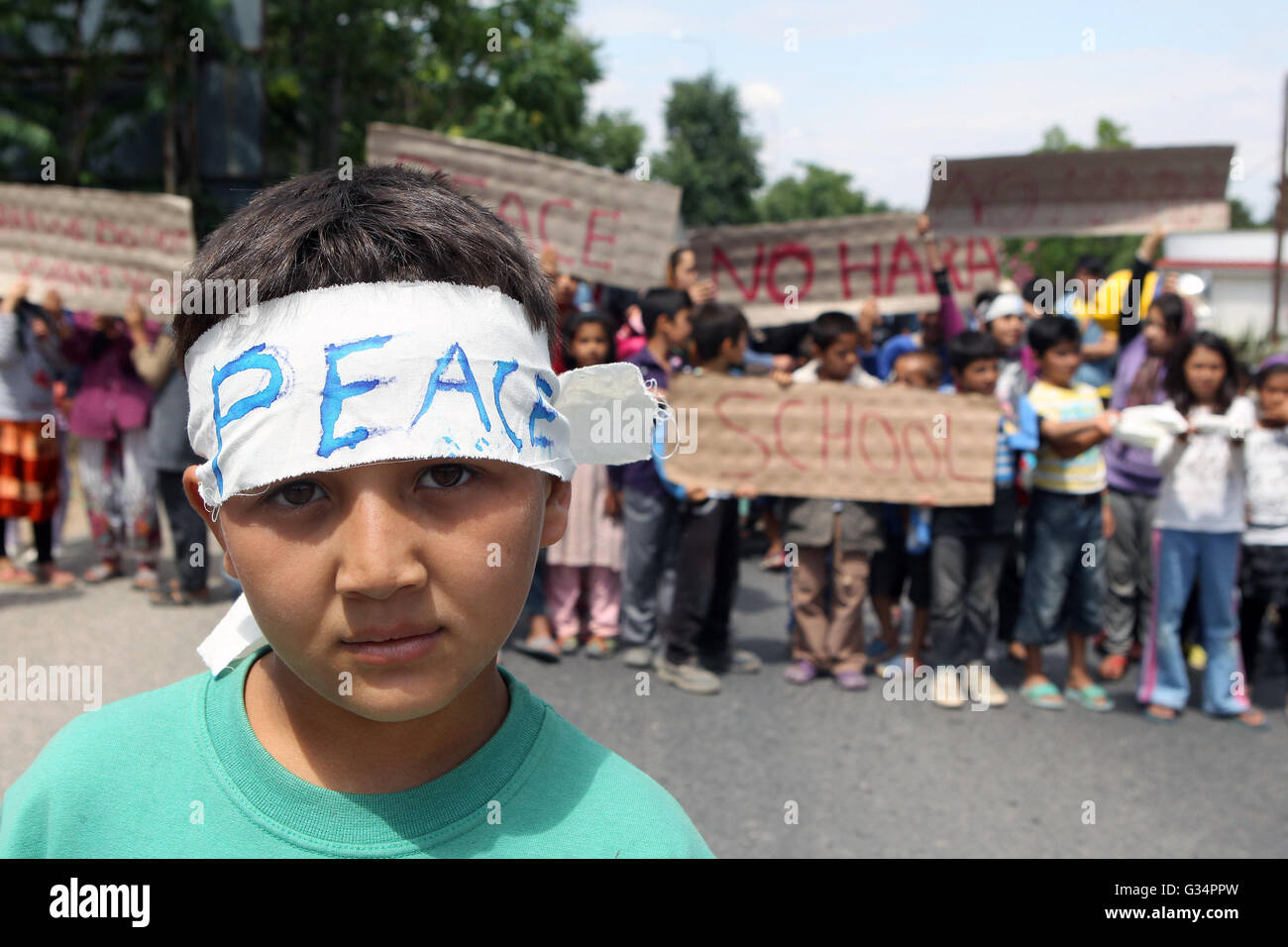 Malakasa, Greece. 8th June, 2016. Afghan refugees hold protest over the ...