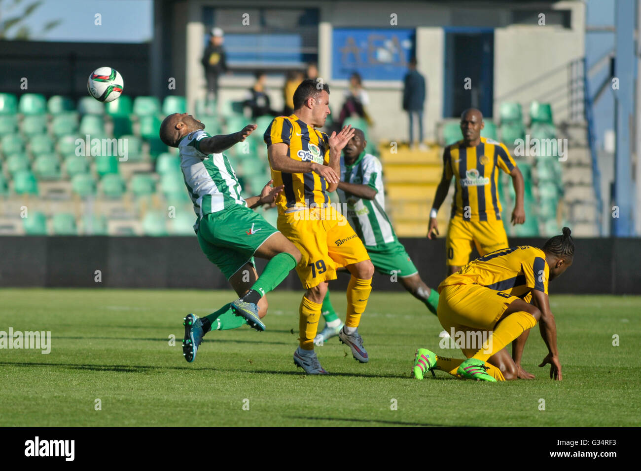 Ael FC Limassol v Aris FC Limassol 2-2 , Tsirio Stadium,Limassol Stock ...