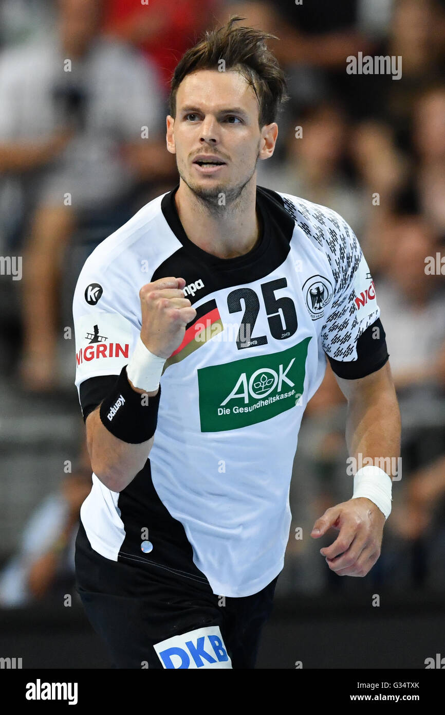 Mannheim, Germany. 08th June, 2016. Germany's Kai Haefner celebrates a ...
