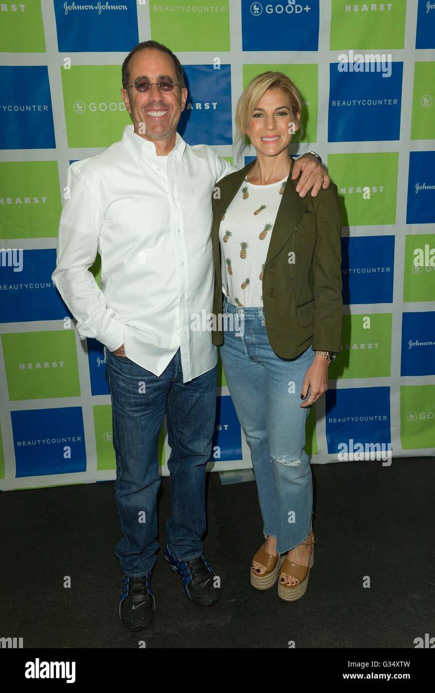New York, NY, USA. 8th June, 2016. Jerry Seinfeld, Jessica Seinfeld at ...