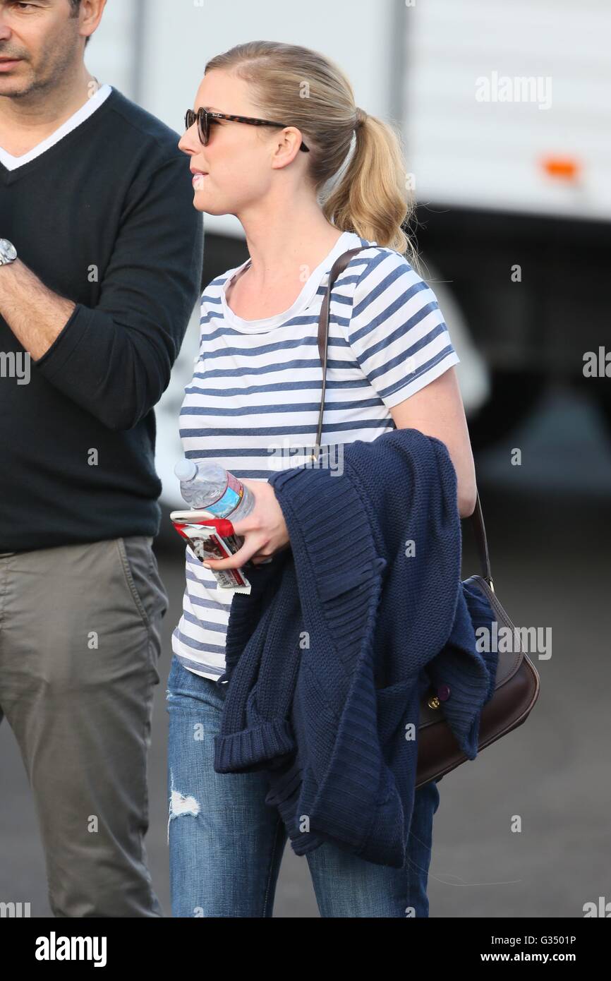 Emily VanCamp seen leaving the ABC studios after Jimmy Kimmel Live ...