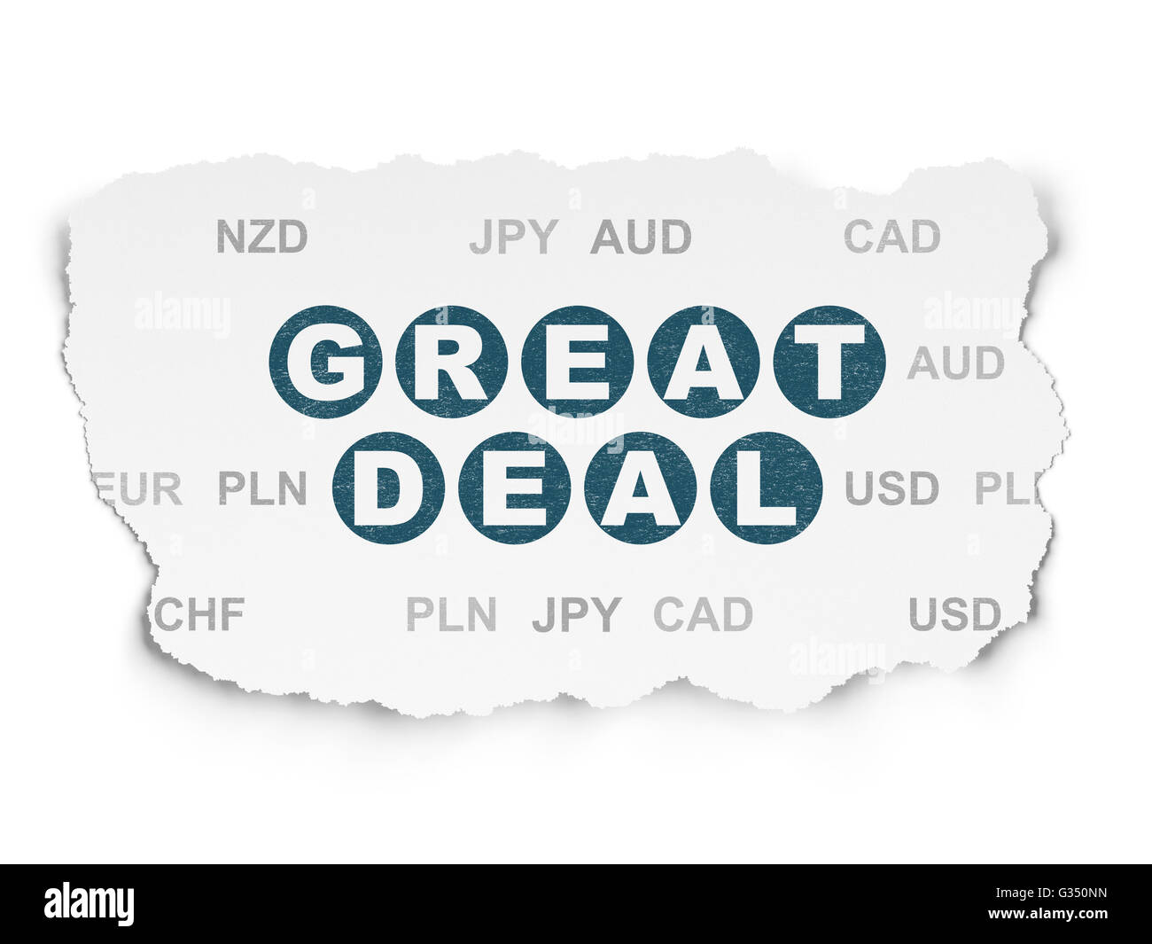 Business concept: Great Deal on Torn Paper background Stock Photo - Alamy