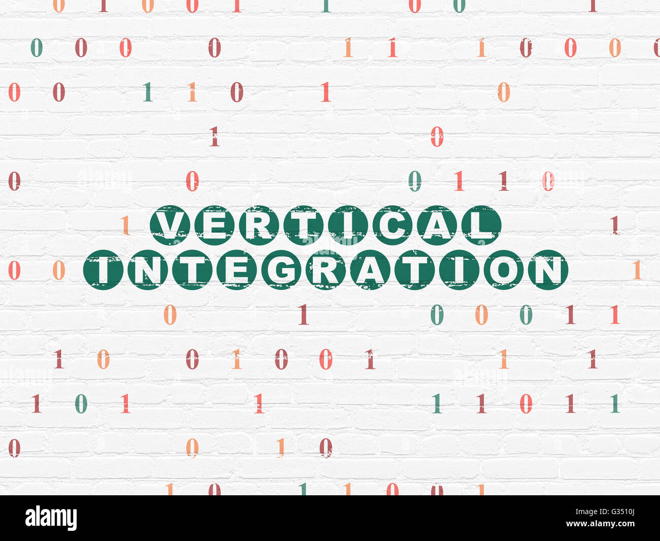 Business concept: Vertical Integration on wall background Stock Photo ...