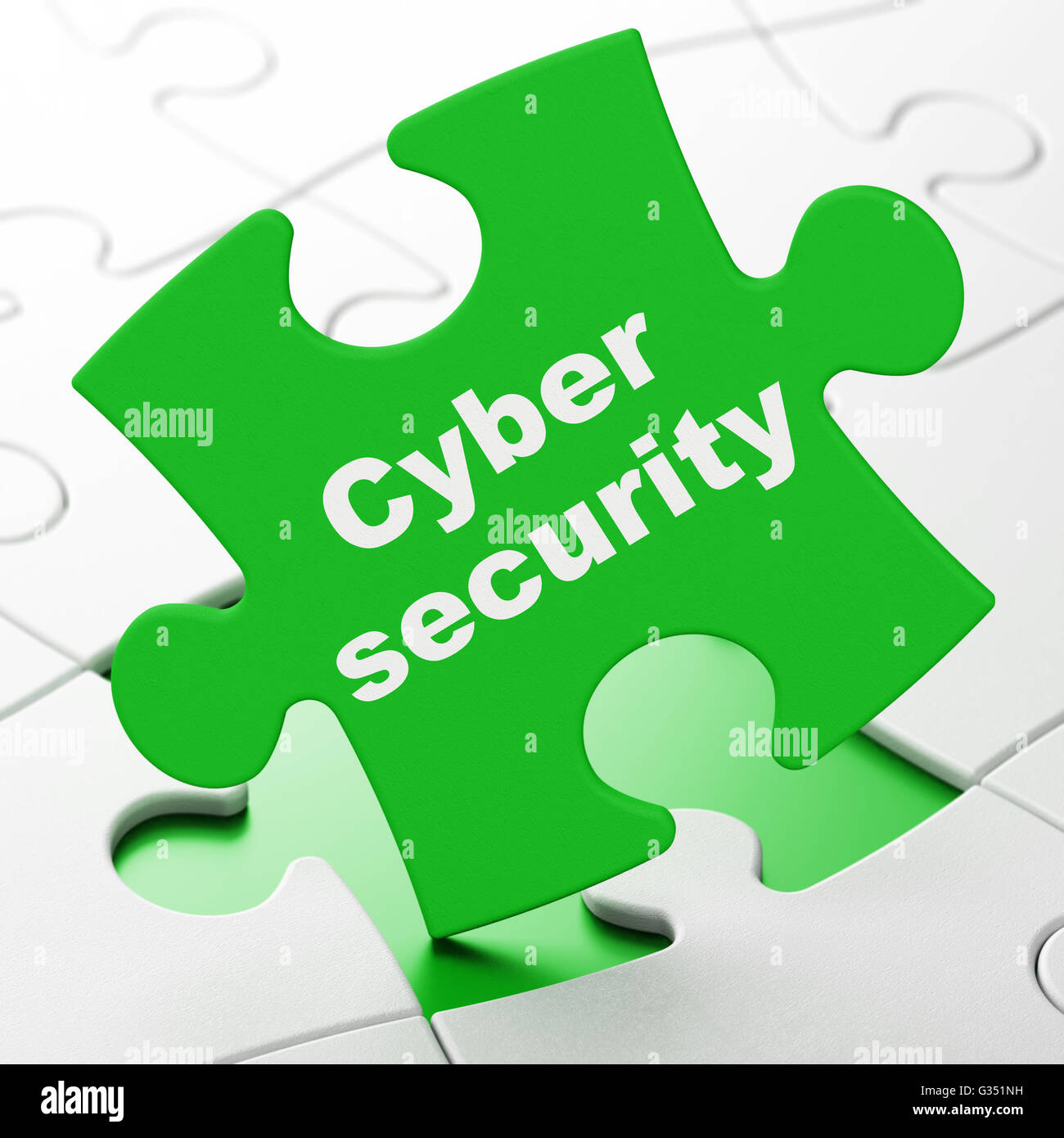 Privacy concept: Cyber Security on puzzle background Stock Photo - Alamy