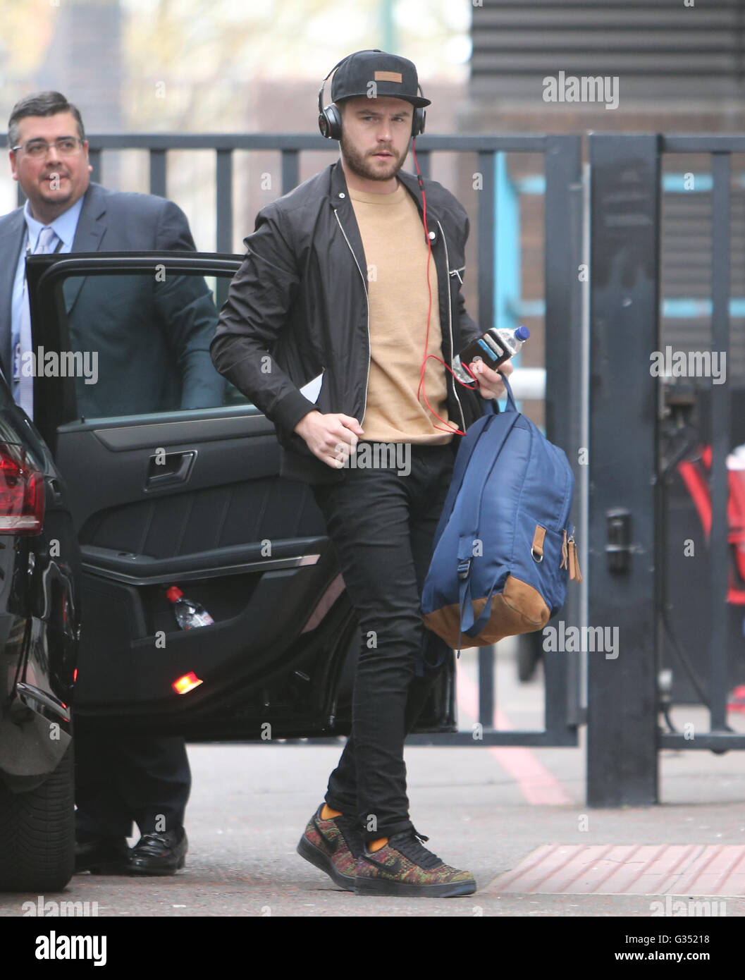 Danny Miller outside ITV Studios Featuring: Danny Miller Where: London ...