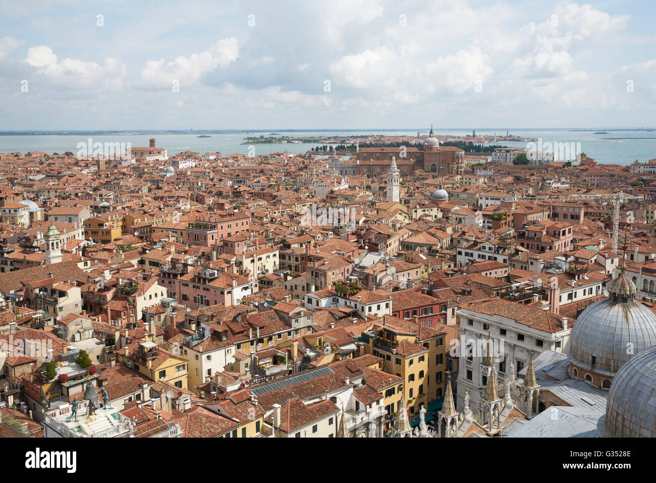 Venice, Italy, from above. View from the Saint Marks Square Campanile ...