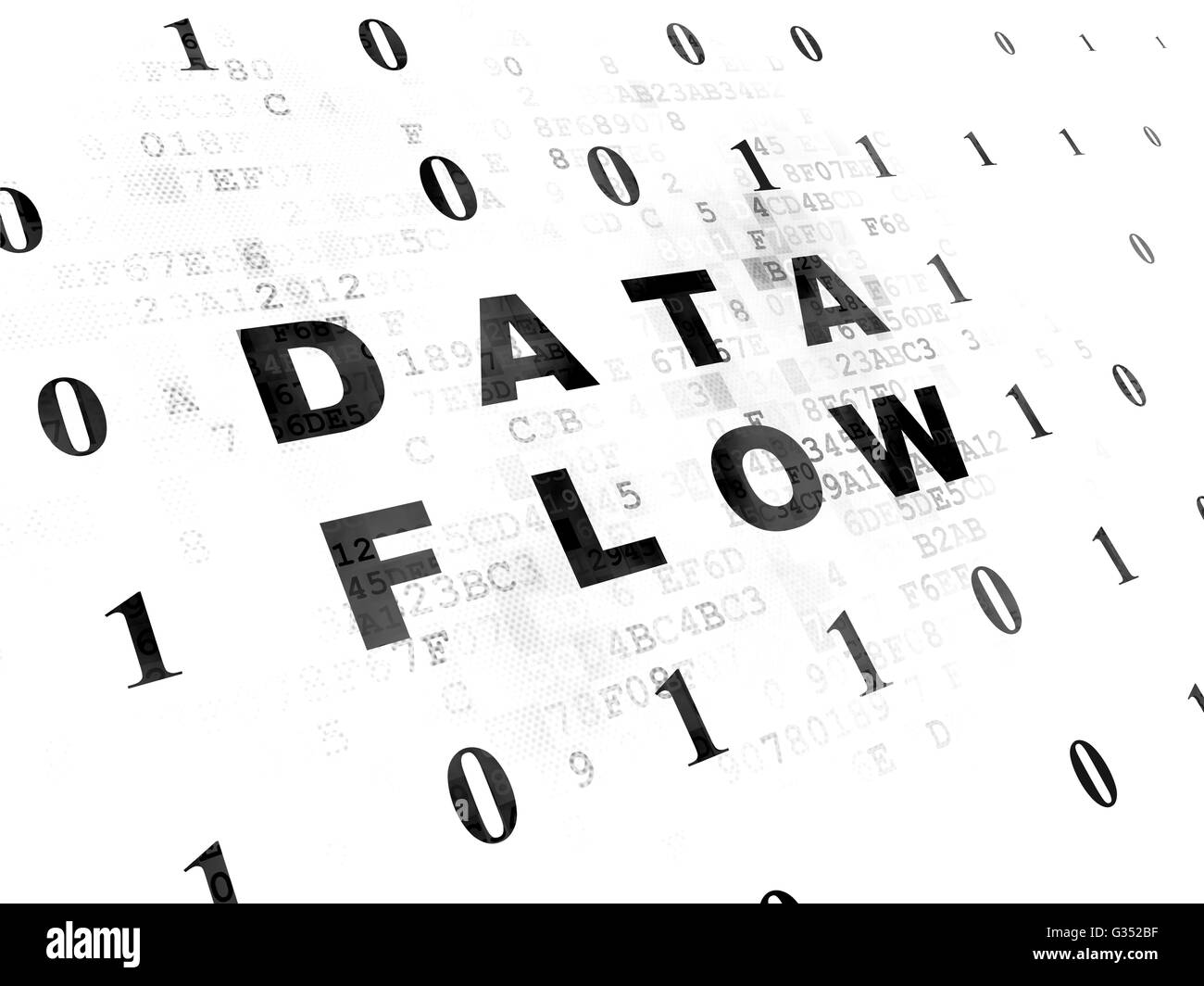 Information concept: Data Flow on Digital background Stock Photo - Alamy