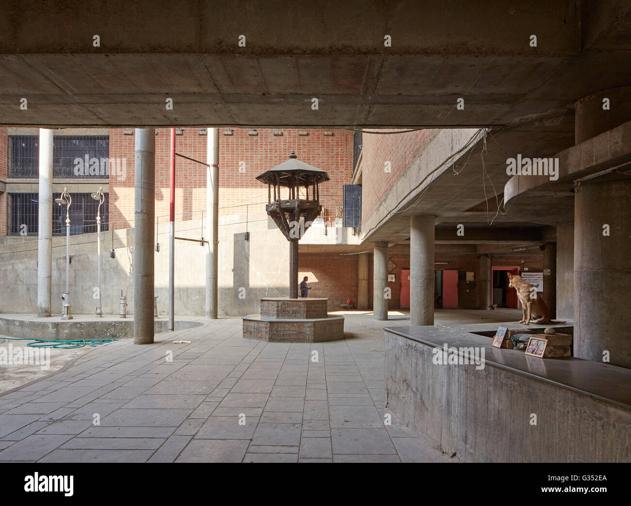 Views towards main courtyard entrance area with Chabutaro (bird feeding ...