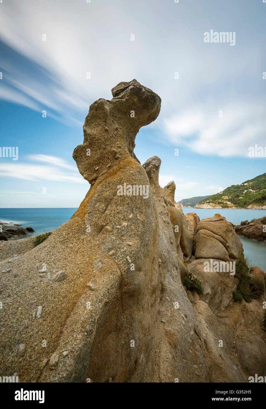 Rock formations at Sant'Andrea, Island of Elba, Livorno, Tuscany, Italy ...