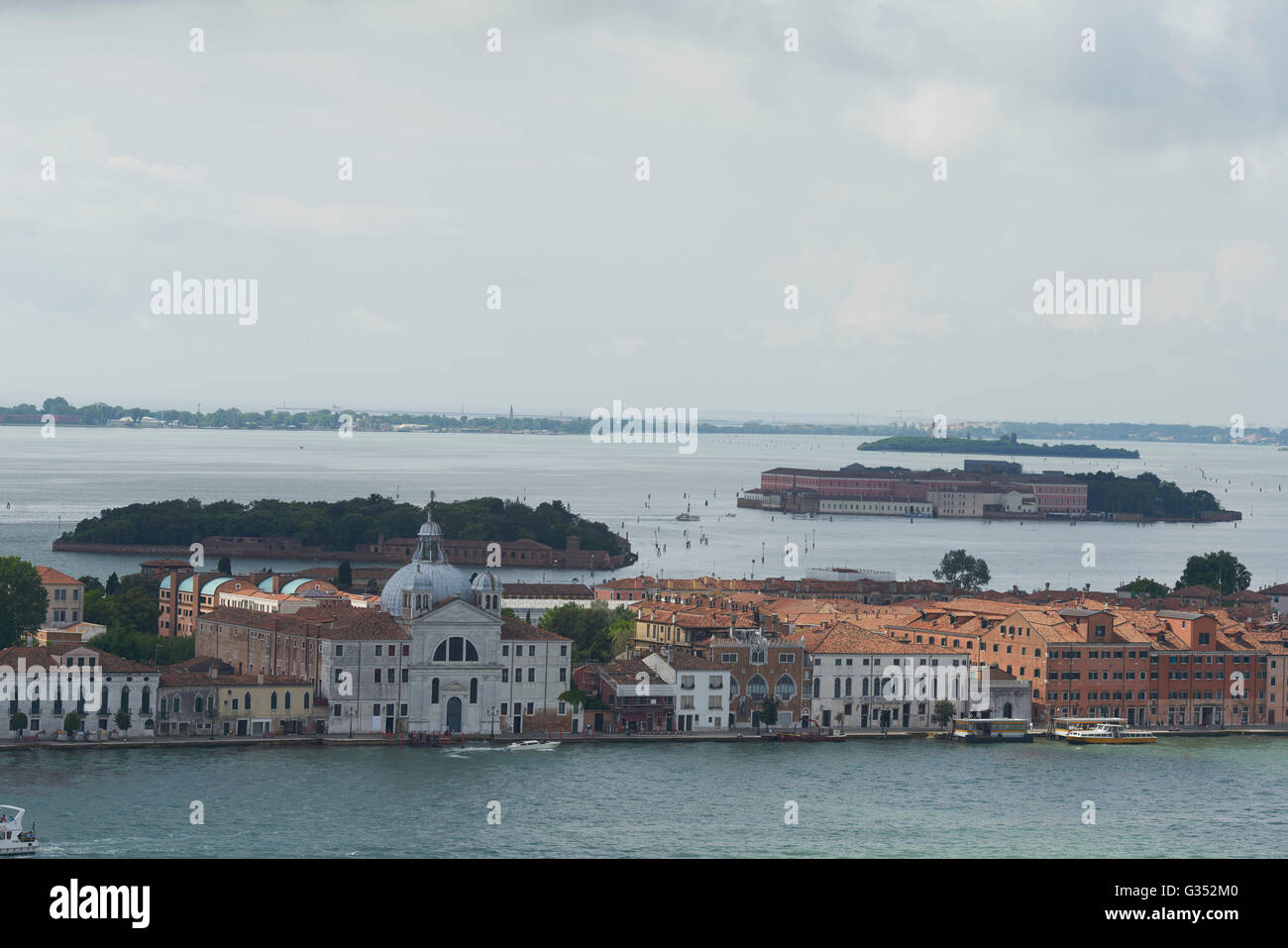 Venice, Italy, from above. View from the Saint Marks Square Campanile ...
