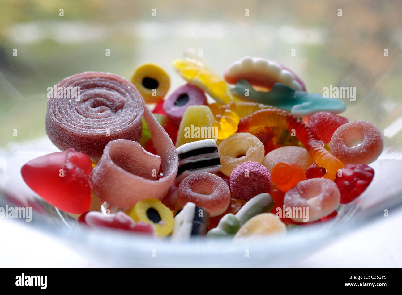 Sweets, fruit gums Stock Photo - Alamy