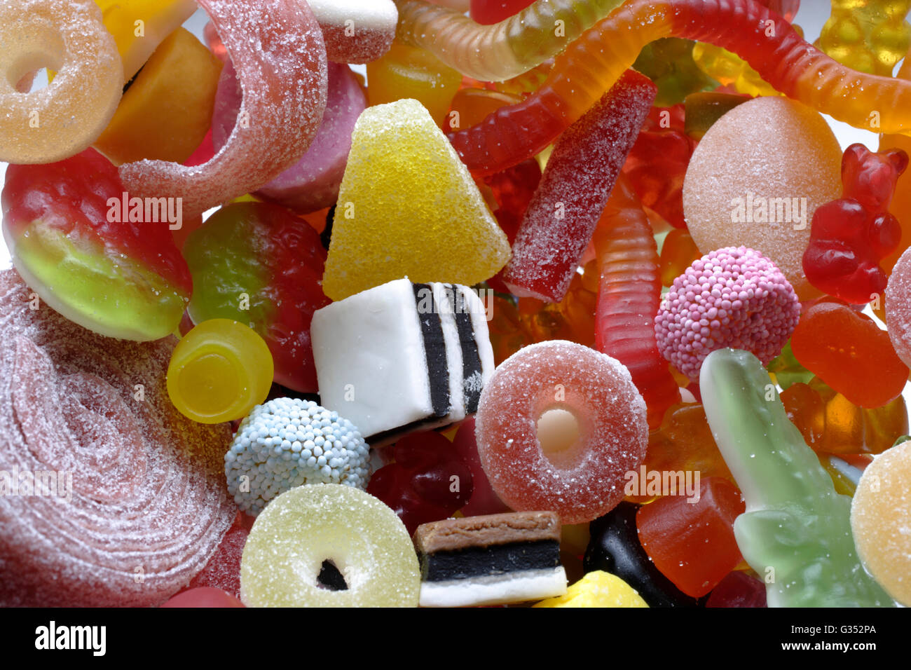Sweets, fruit gums Stock Photo - Alamy