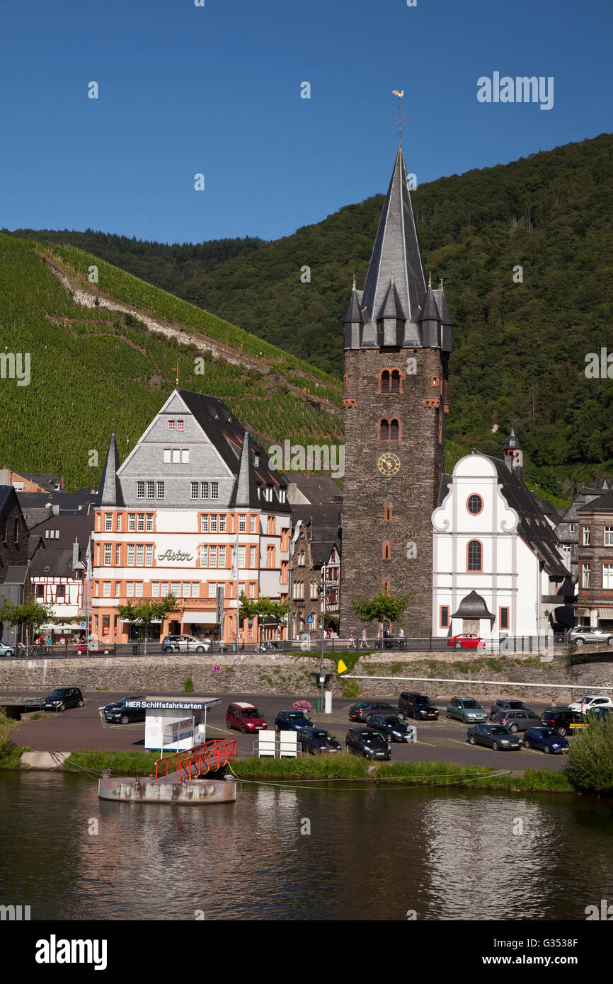 District of Bernkastel with the former Wachturm watchtower and current ...