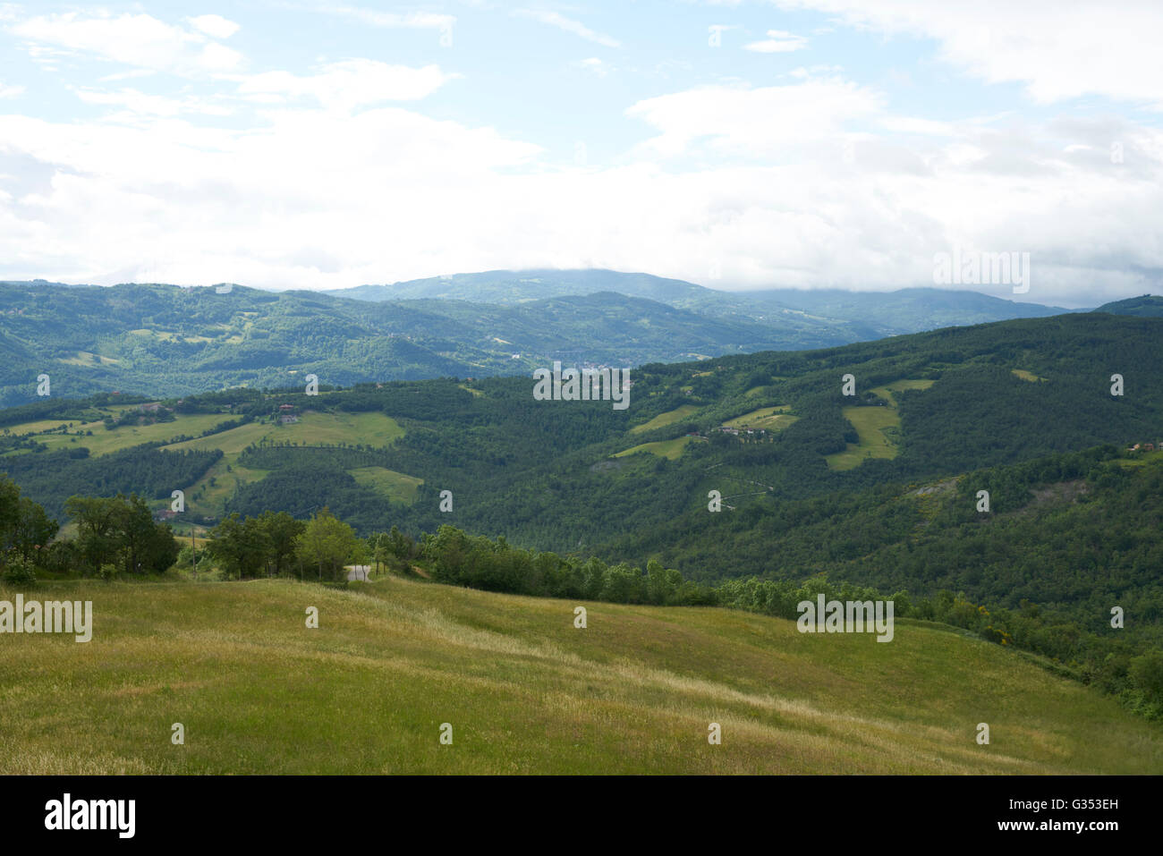 The village of Grizzana Morandi, in the Northern Italian countryside ...