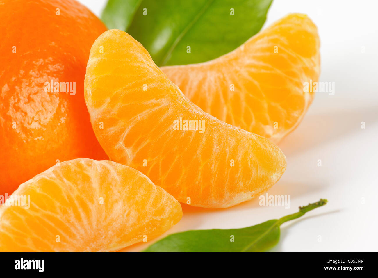 detail of tangerine with separated segments Stock Photo - Alamy
