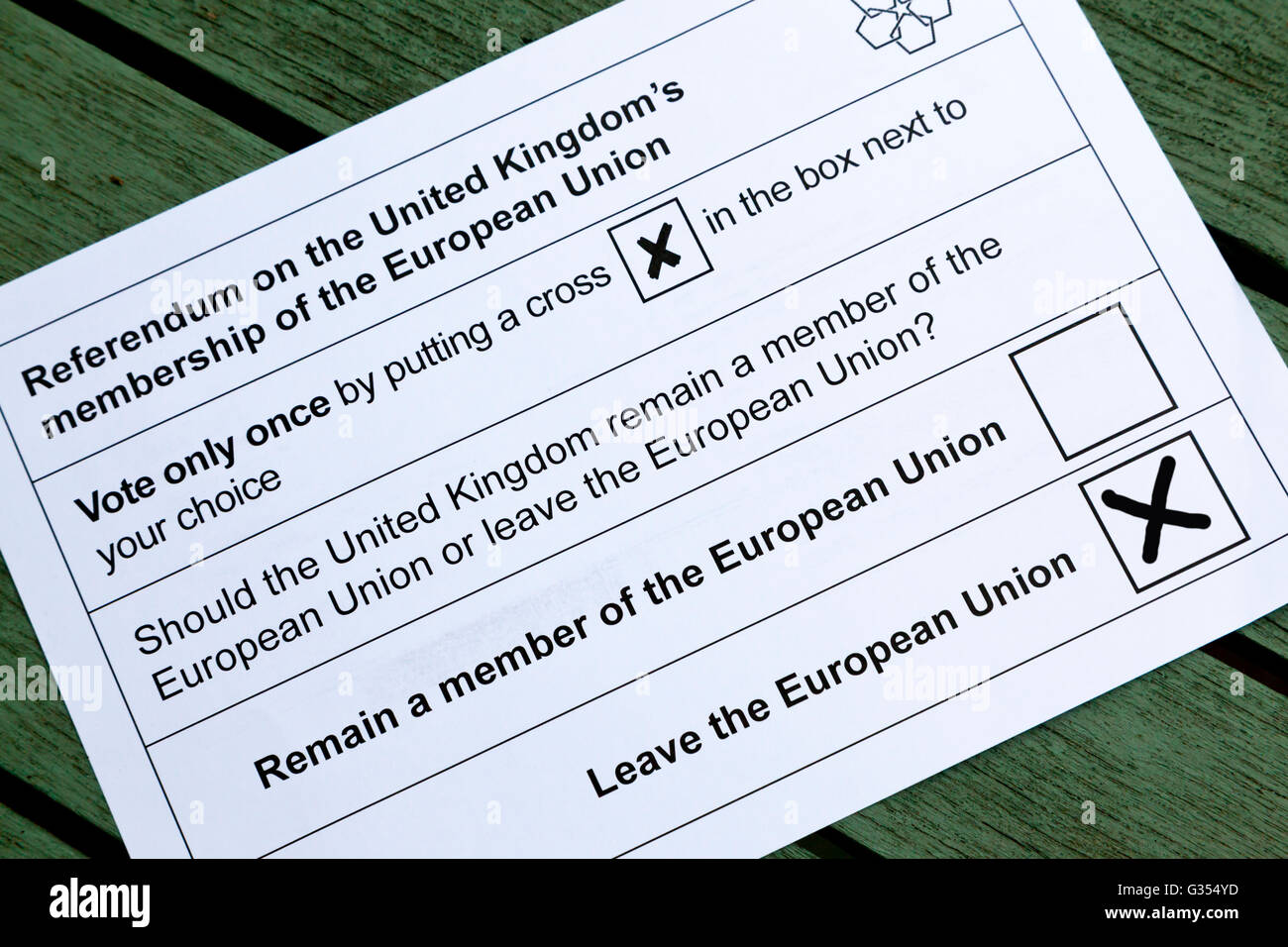 Ballot paper uk ballot box hi-res stock photography and images - Alamy