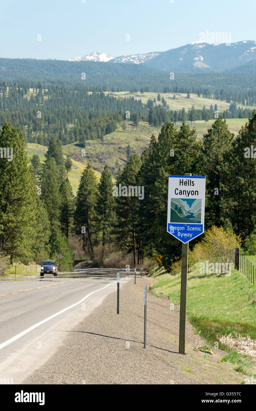 Hells Canyon Scenic Byway in Northeast Oregon Stock Photo - Alamy