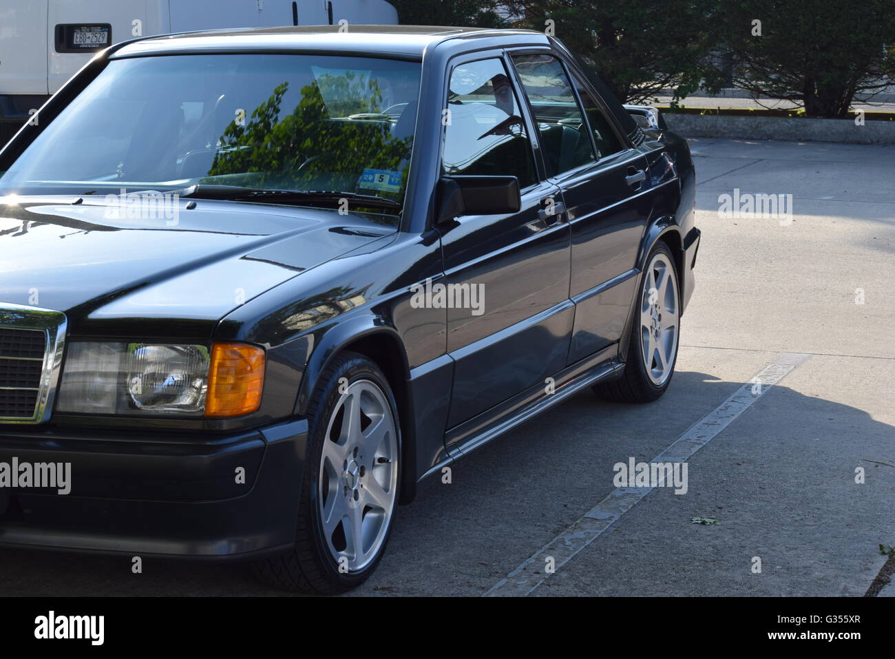 Parked Mercedes Benz 190E Stock Photo - Alamy