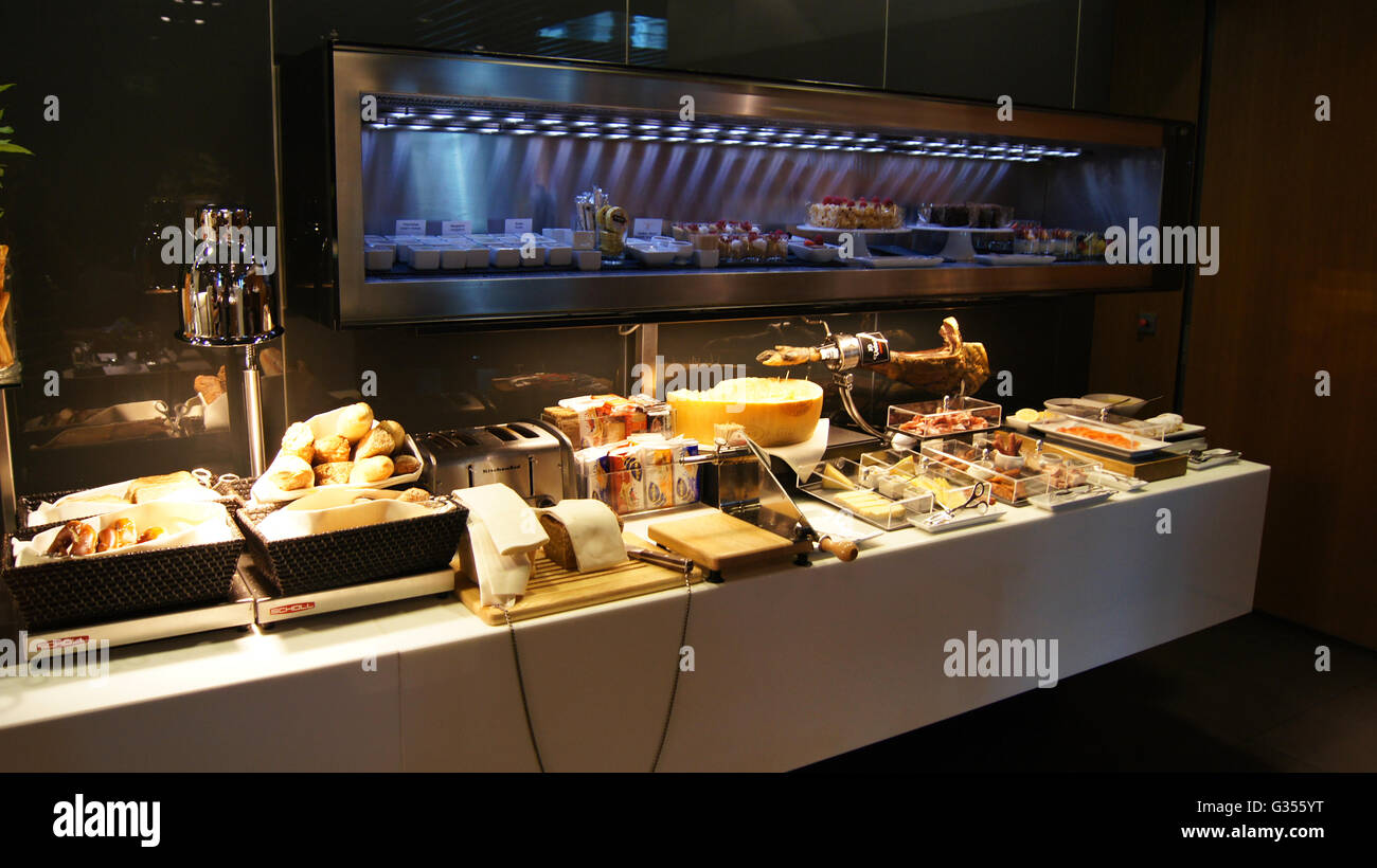beautiful buffet with a rich choice and healthy food Stock Photo - Alamy
