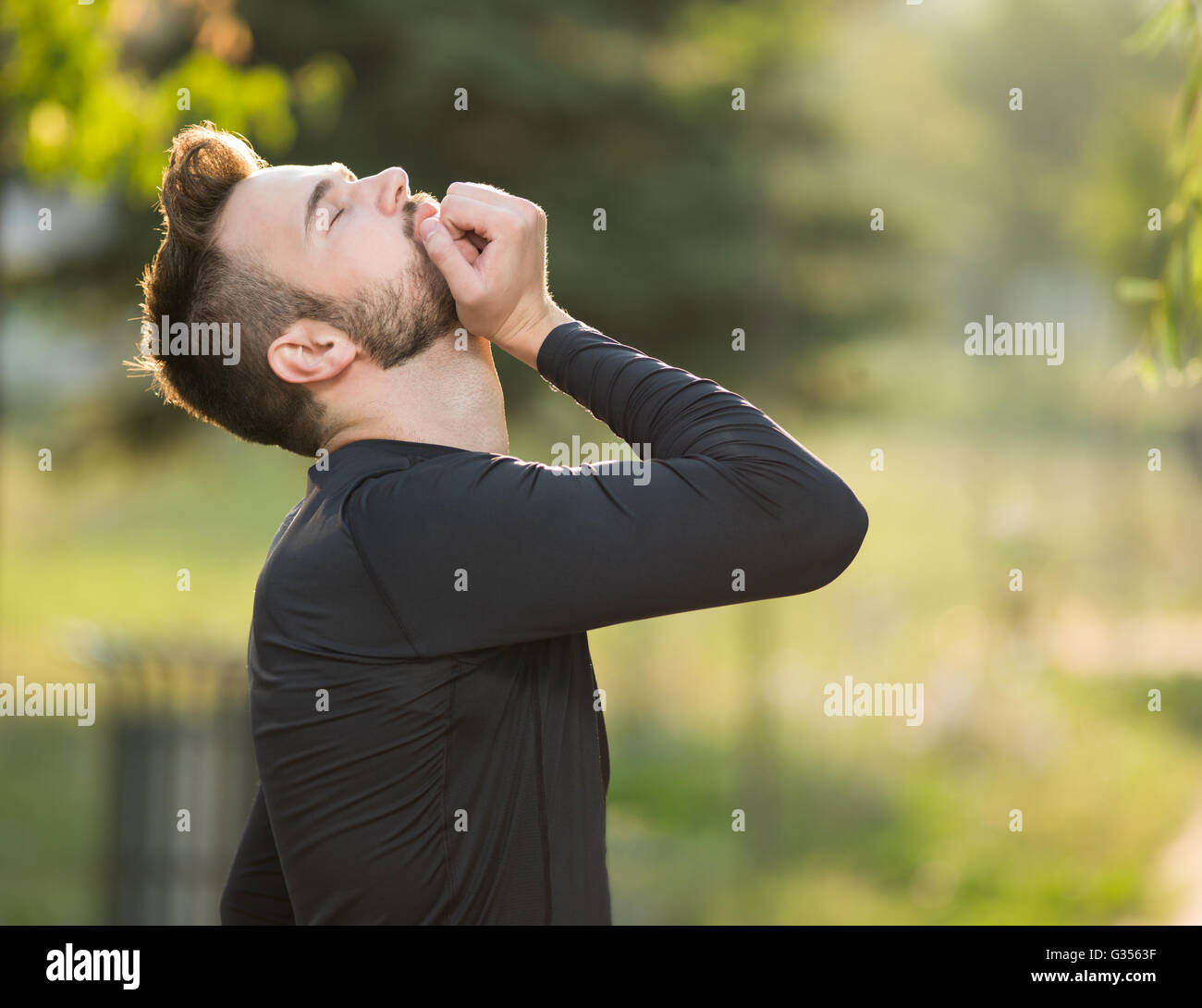 Warming up those muscles Stock Photo - Alamy