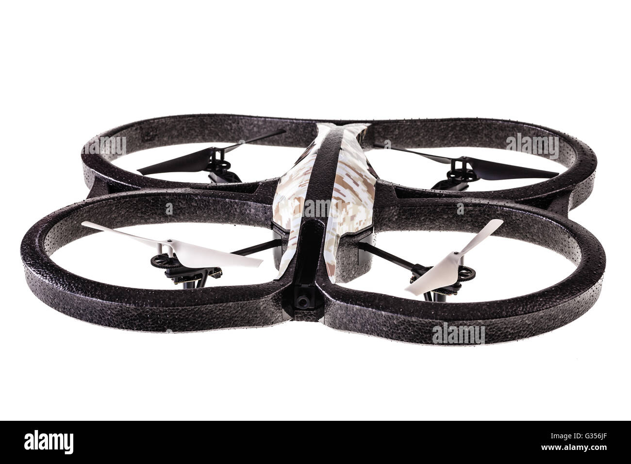 a quad copter spy drone isolated over a white background Stock Photo ...