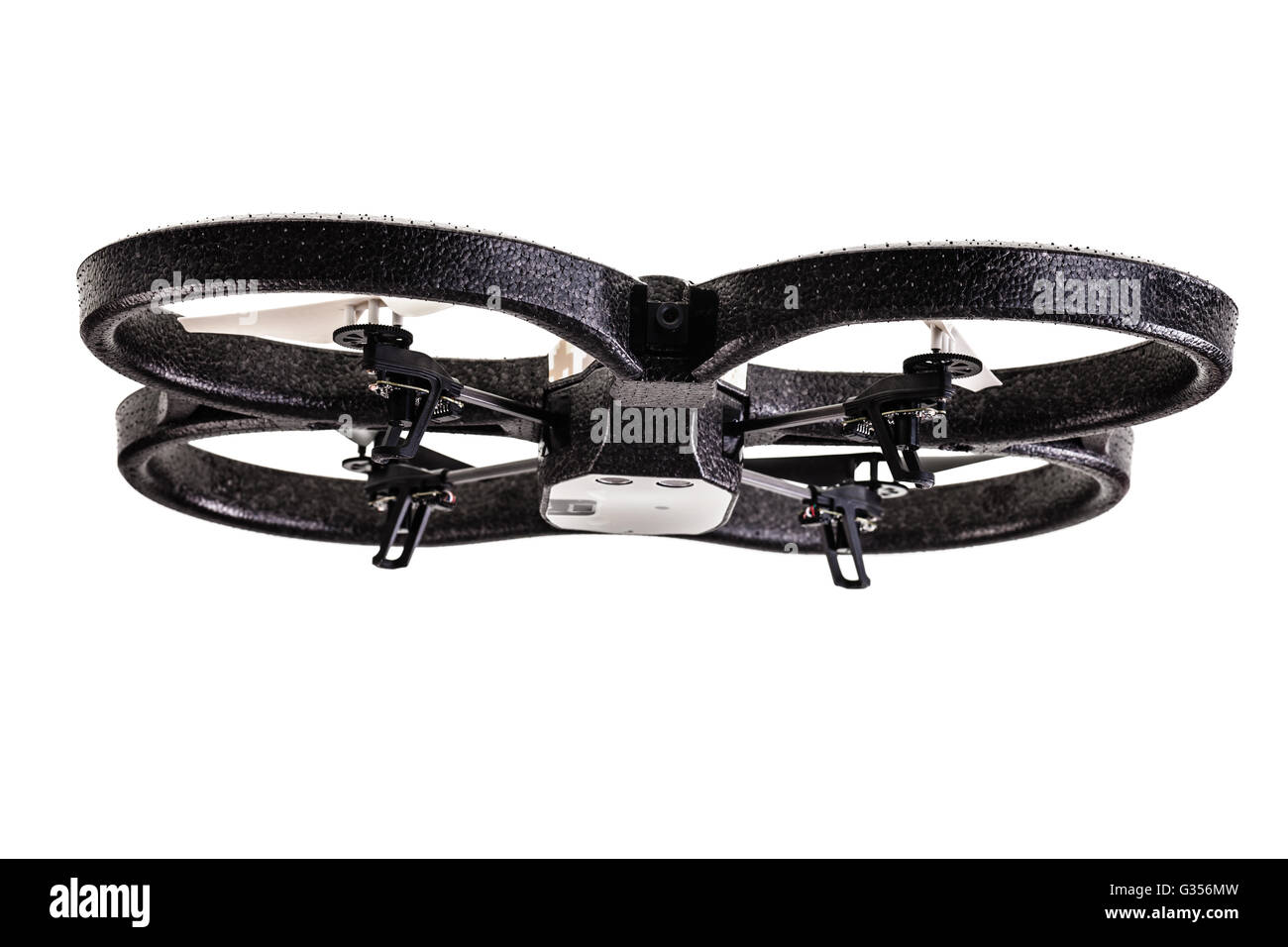 a quad copter spy drone isolated over a white background Stock Photo ...