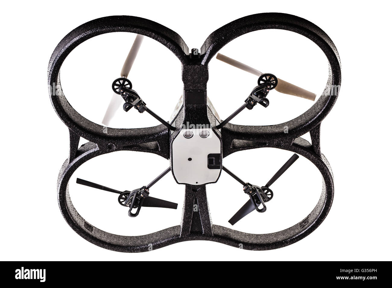 a quad copter spy drone isolated over a white background Stock Photo ...