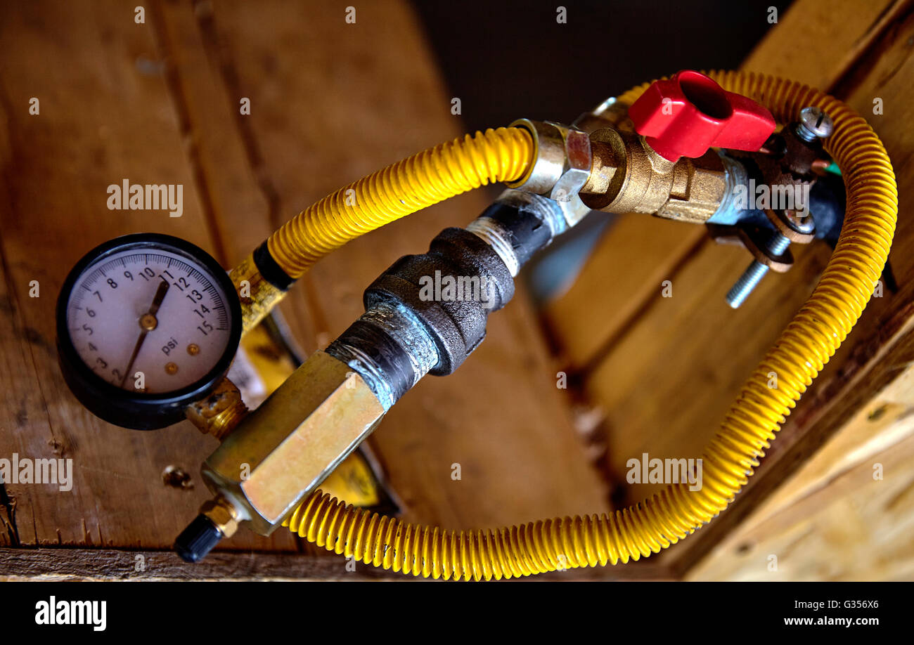 Construction building industry residential home gas valve and gauge ...