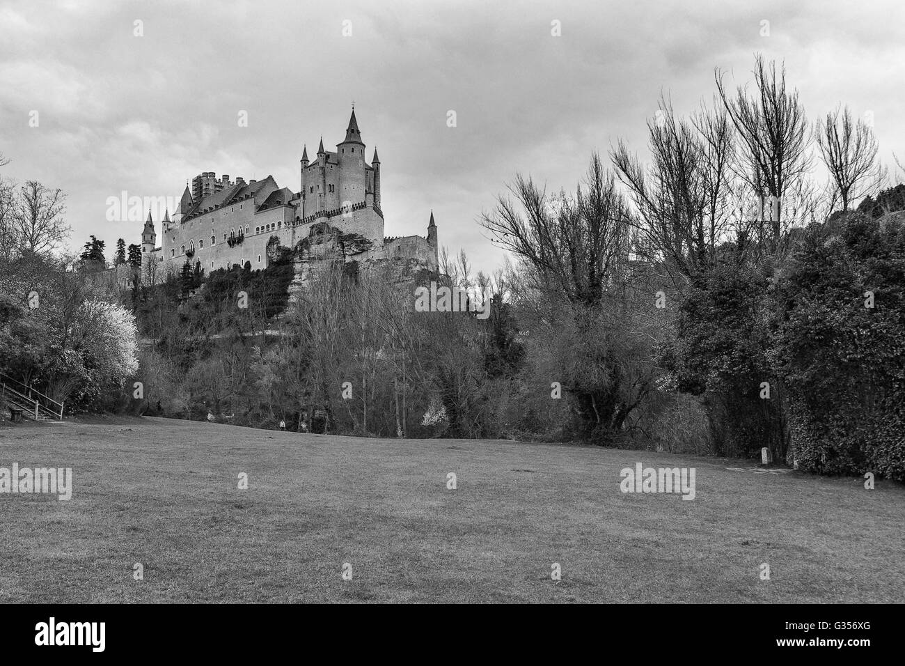 Landscape segovia spain europe Black and White Stock Photos & Images ...