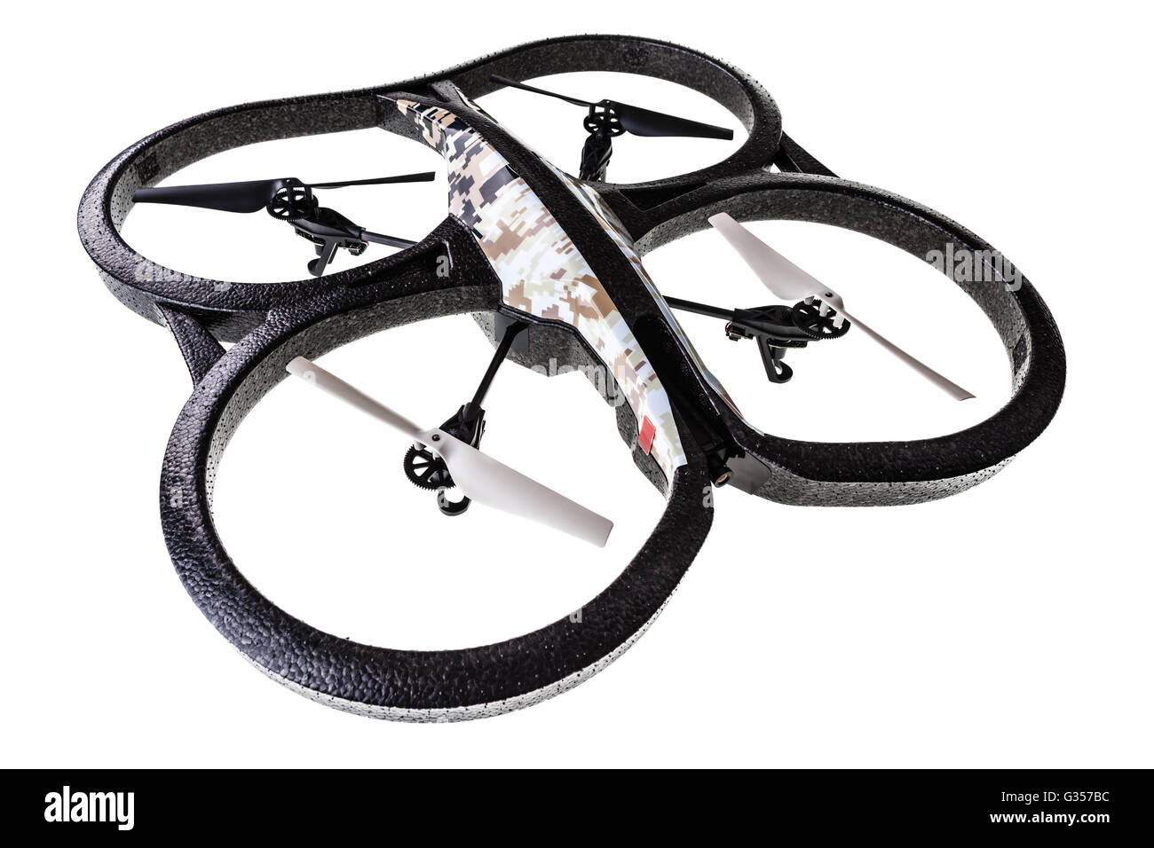 a quad copter spy drone isolated over a white background Stock Photo ...