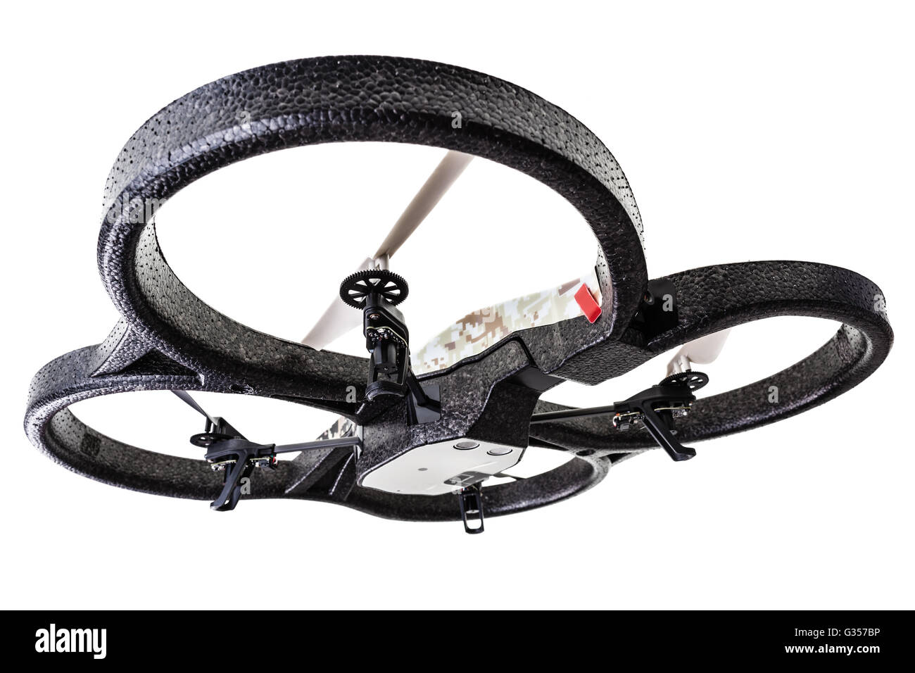 a quad copter spy drone isolated over a white background Stock Photo ...