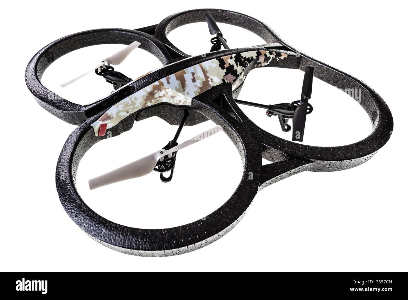 a quad copter spy drone isolated over a white background Stock Photo ...