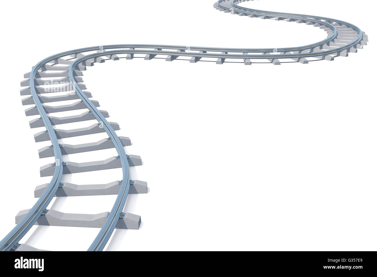 Curved Train Tracks Clipart