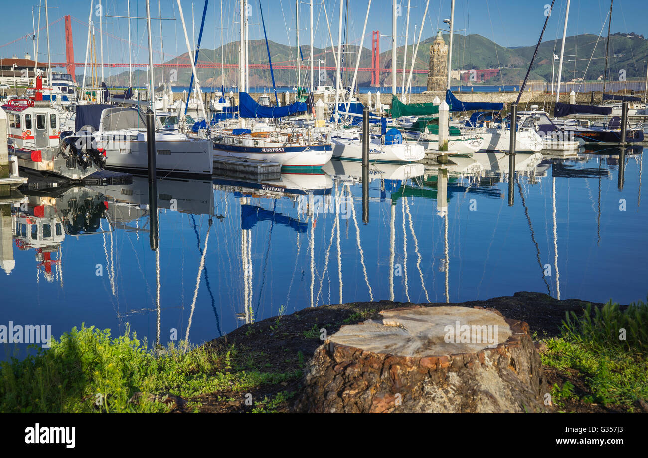 the marina near golden gate bridge,San Fransisco california Stock Photo ...