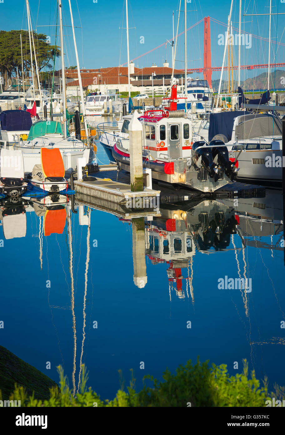 the marina near golden gate bridge,San Fransisco california Stock Photo ...