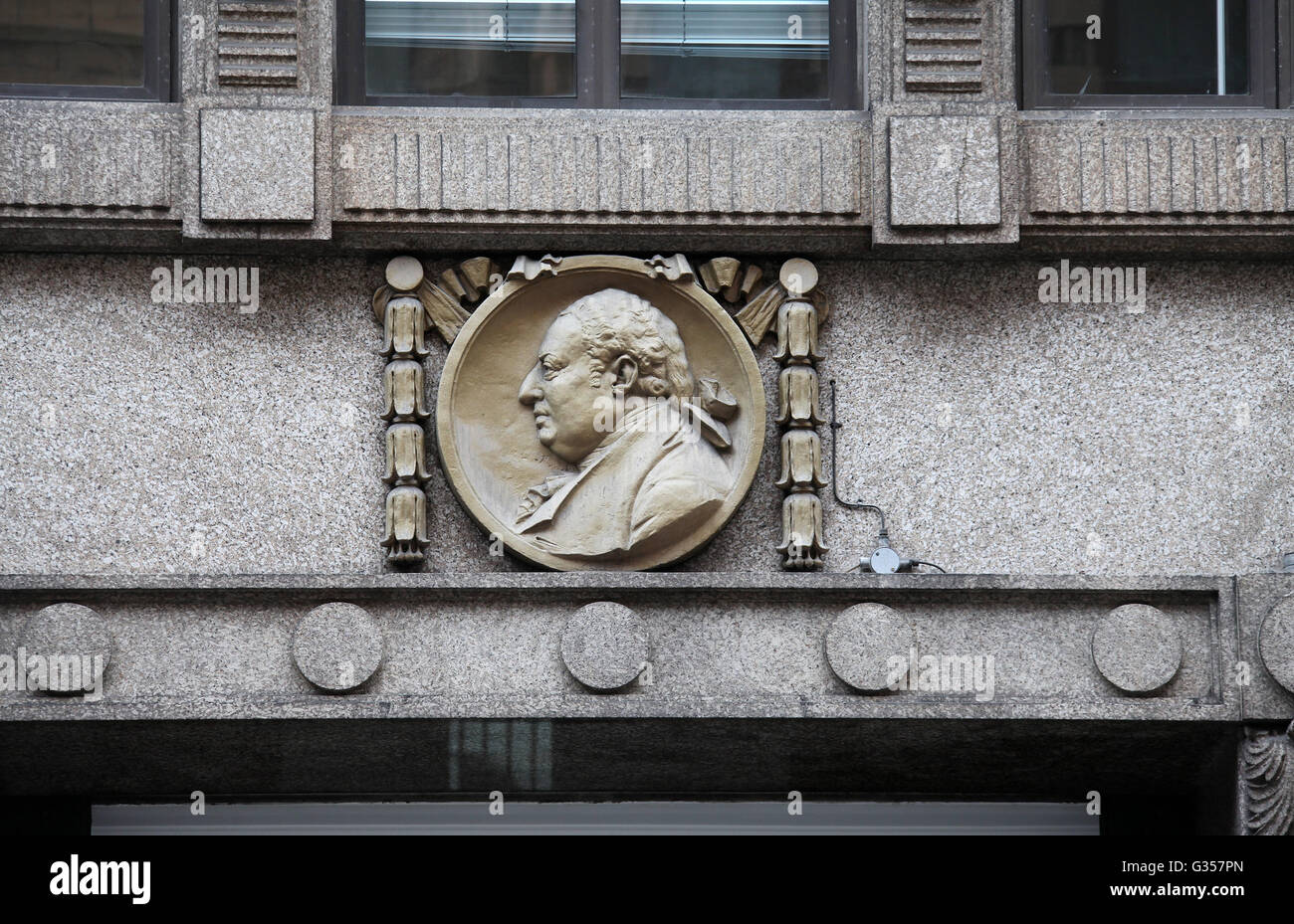 Medallion of the Duke of Bridgewater on a shipping warehouse called ...