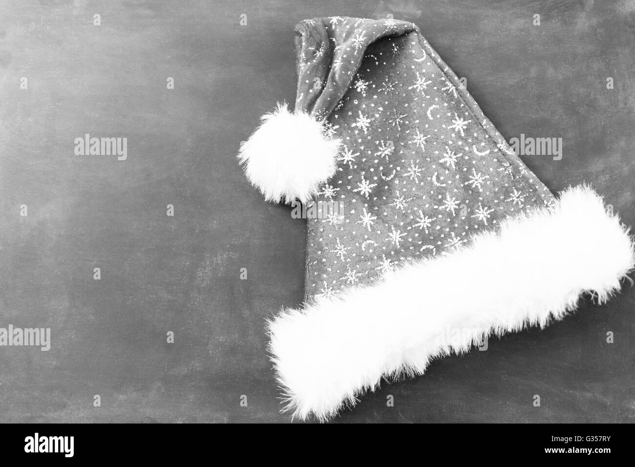 Christmas background with chalkboard and presents.Retro filter effect ...