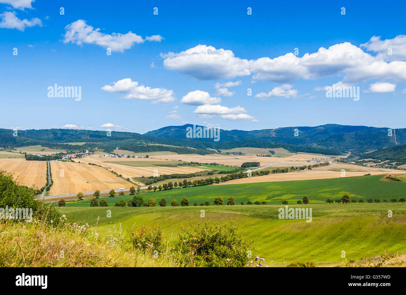 Rural summer landscape in Spis region, Eastern Slovakia Stock Photo - Alamy