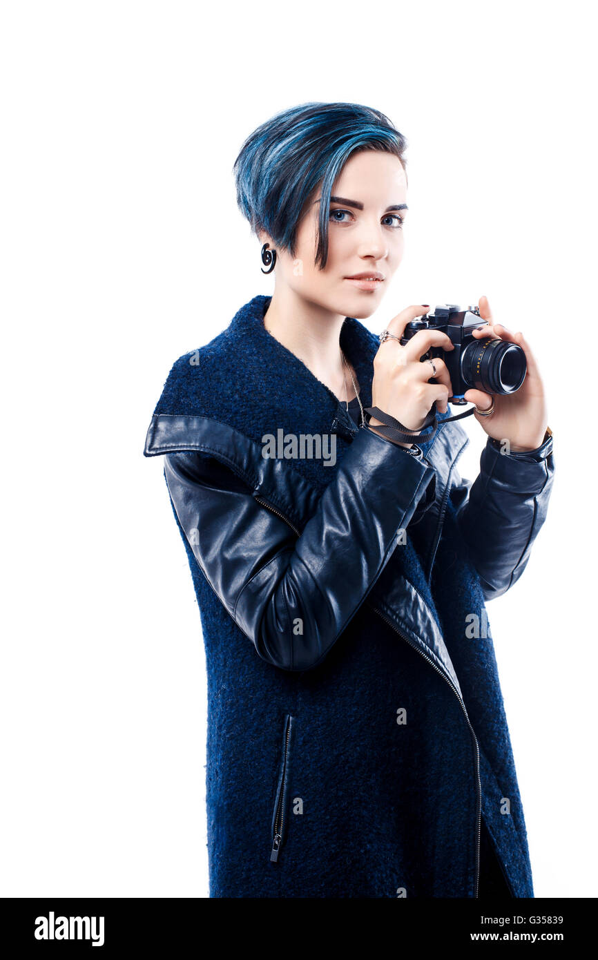 Portrait taking hi-res stock photography and images - Alamy