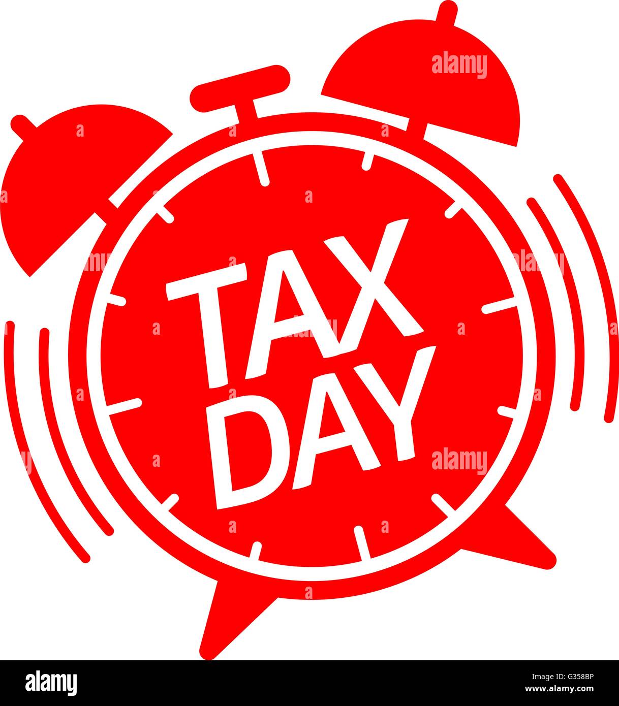 Tax day alarm clock vector illustration Stock Vector Image & Art - Alamy