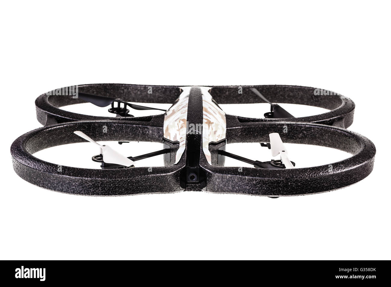 a quad copter spy drone isolated over a white background Stock Photo ...