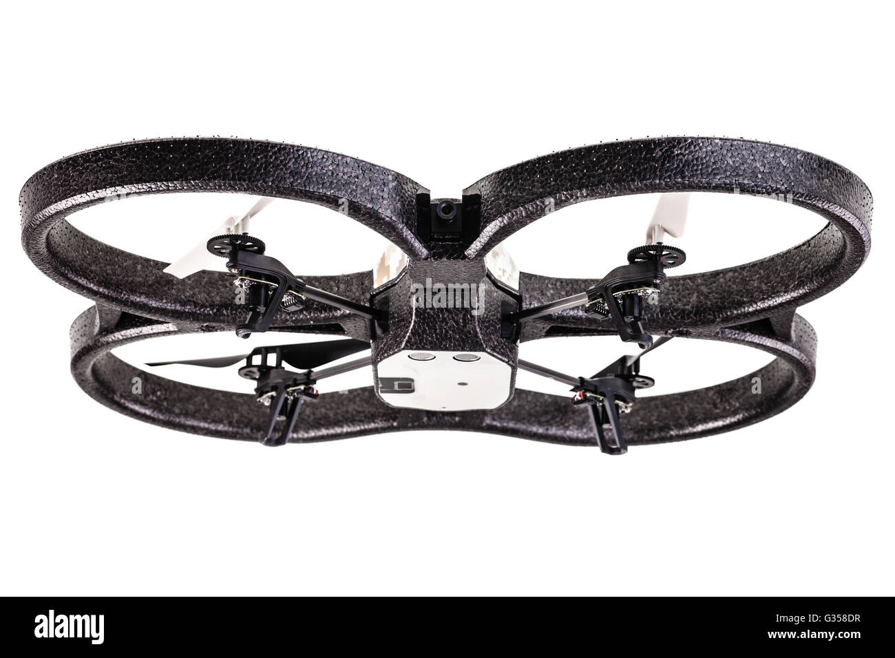 a quad copter spy drone isolated over a white background Stock Photo ...