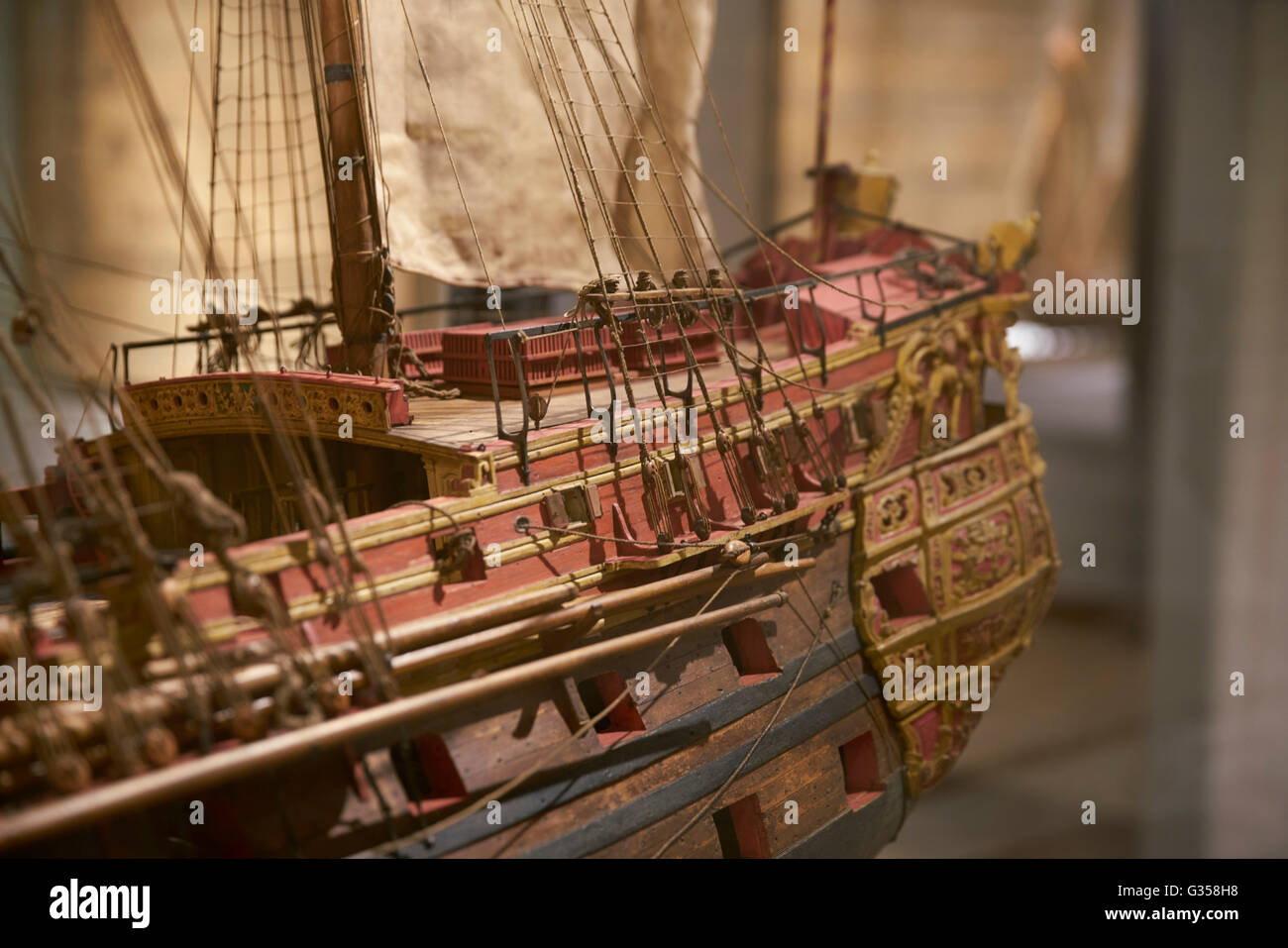 Ship models at the Poggi Museum (Museo Poggi) in the Palazzo Poggi at ...
