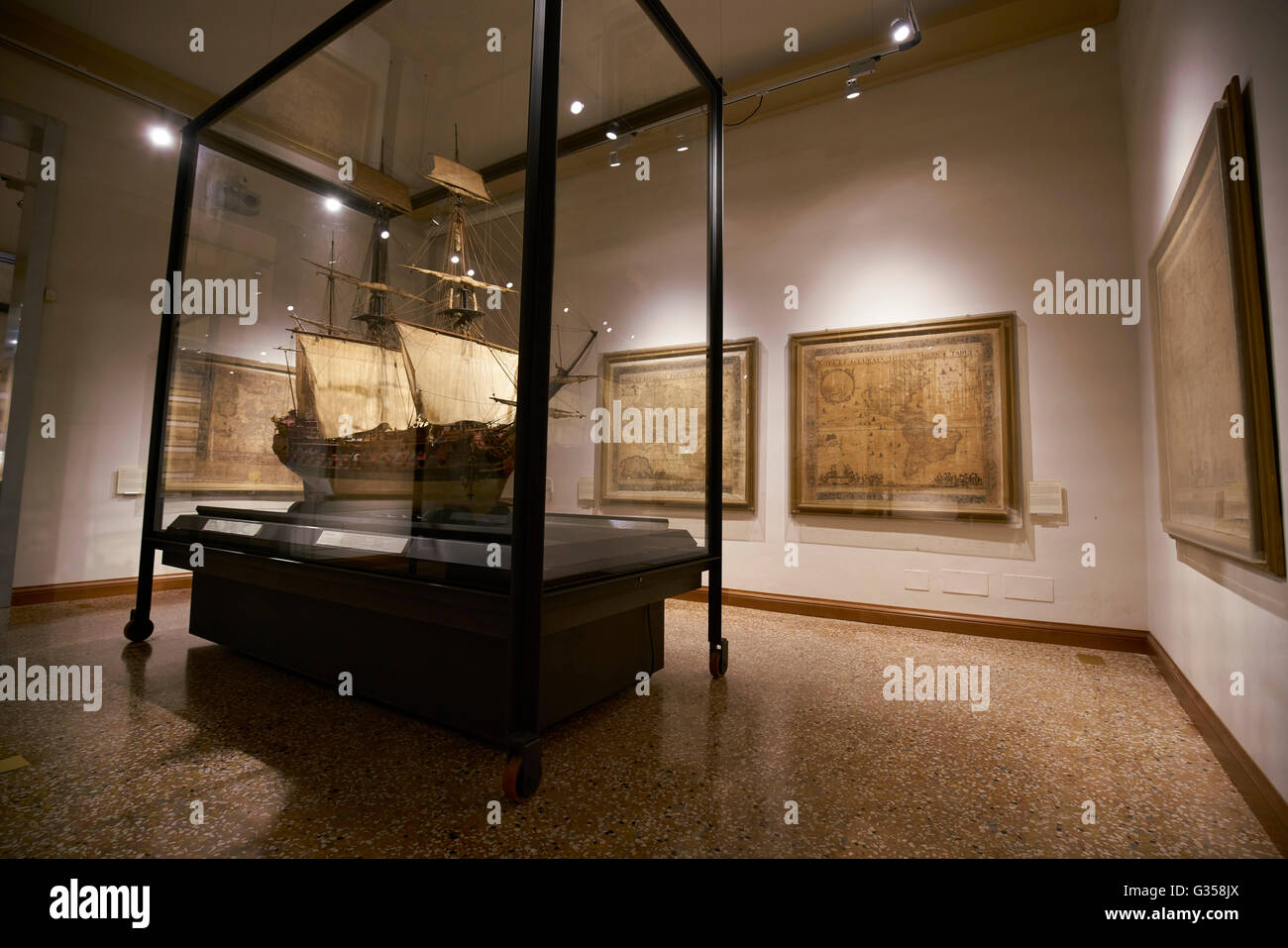 Ship models at the Poggi Museum (Museo Poggi) in the Palazzo Poggi at ...