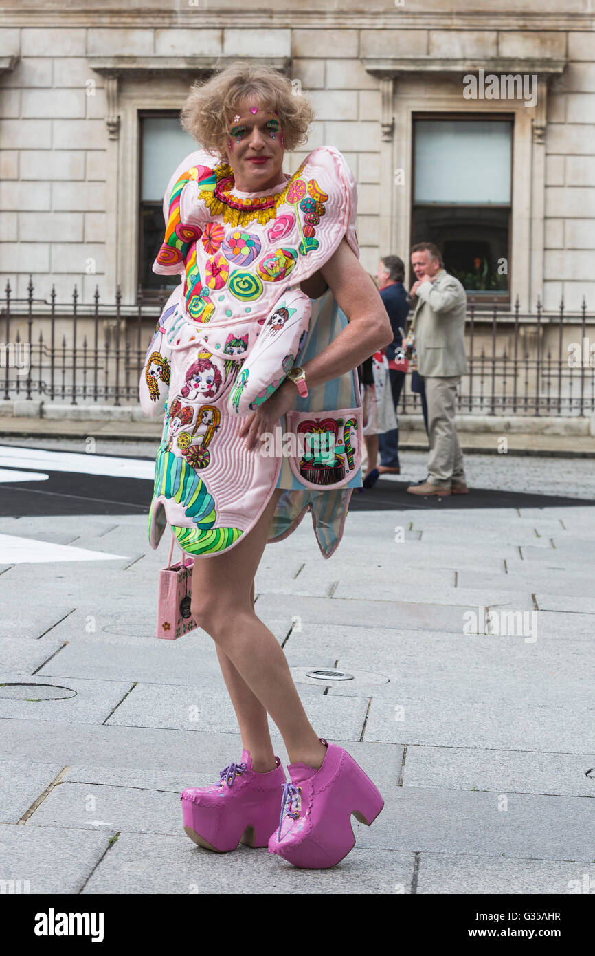 London, UK. 7 June 2016. Pictured: Grayson Perry RA, in drag ...