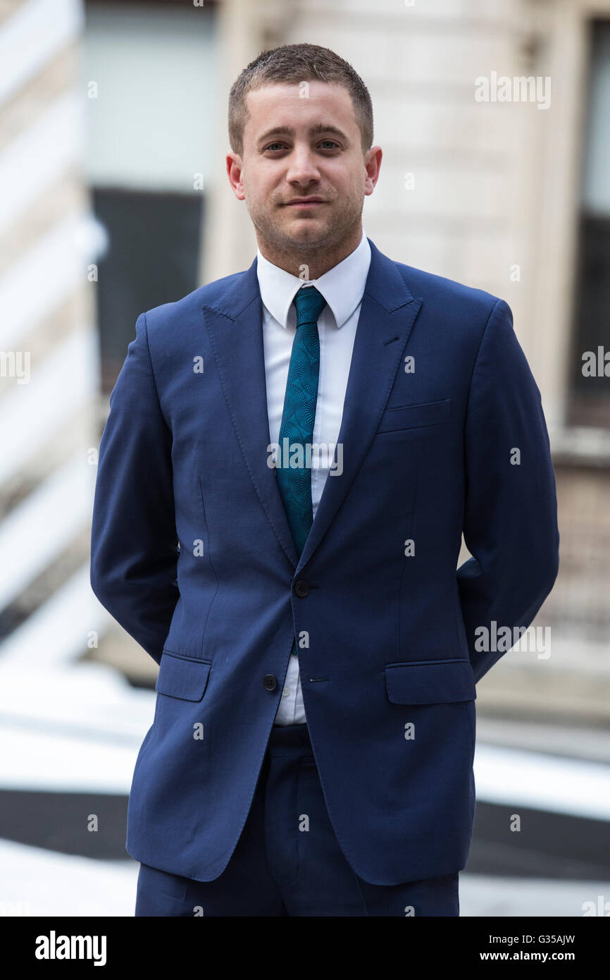 London, UK. 7 June 2016. Tyrone Wood. Celebrities and VIPs arrive for ...