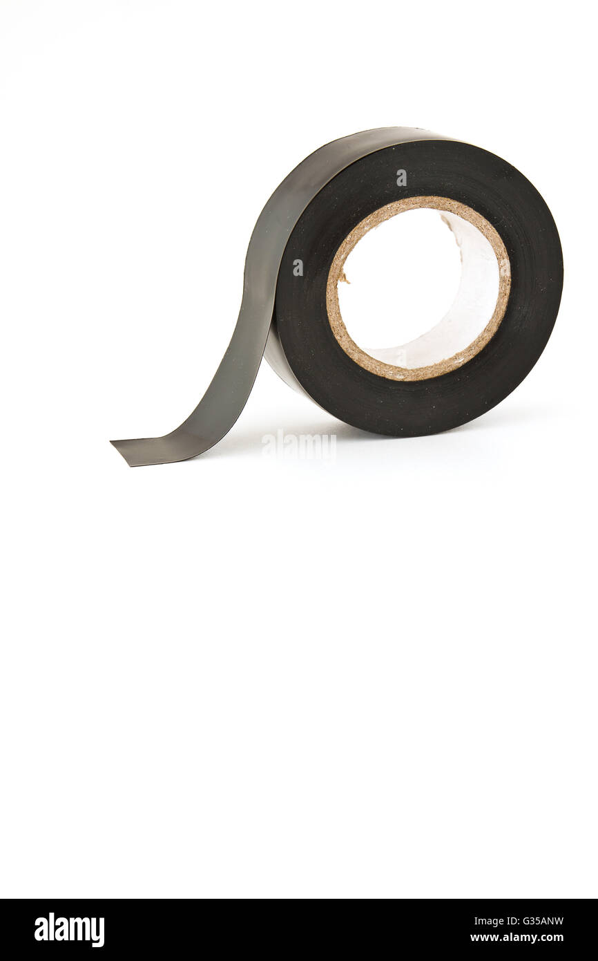 Insulating tape roll isolated on white background Stock Photo - Alamy
