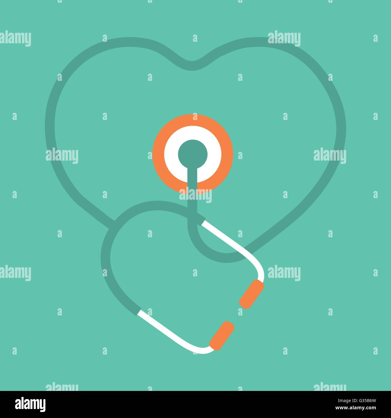 Stethoscope Concept Vector Illustration Stock Vector Image & Art - Alamy